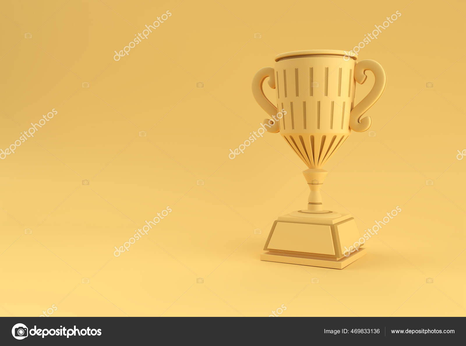Render Trophy Cup Isolated Color Background — Stock Photo ...
