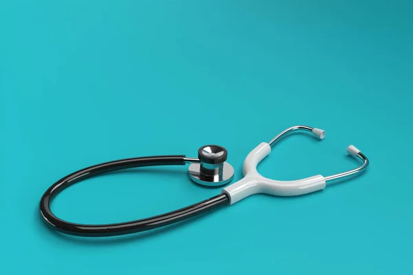 Render Realistic Medical Stethoscope Color Background Stock Photo by ...