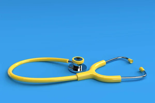 Render Realistic Medical Stethoscope Color Background Stock Photo by ...