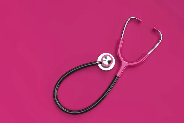 Render Realistic Medical Stethoscope Color Background Stock Photo by ...