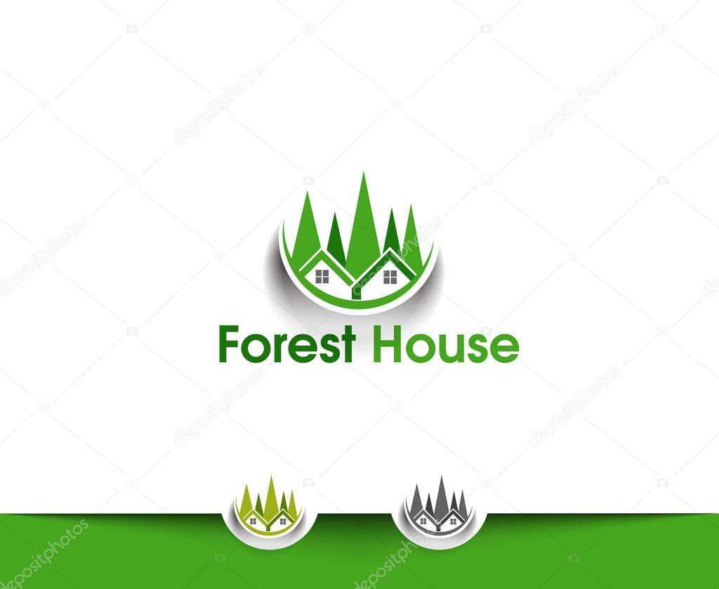 Forest House Web Icons Stock Vector by ©redshinestudio 52579047