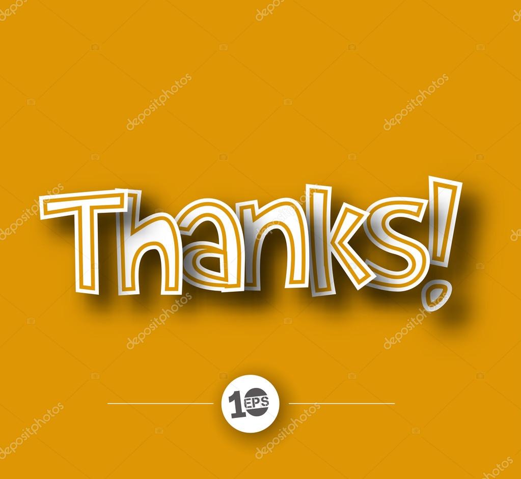 Thanks text made Stock Vector Image by ©redshinestudio #63954737