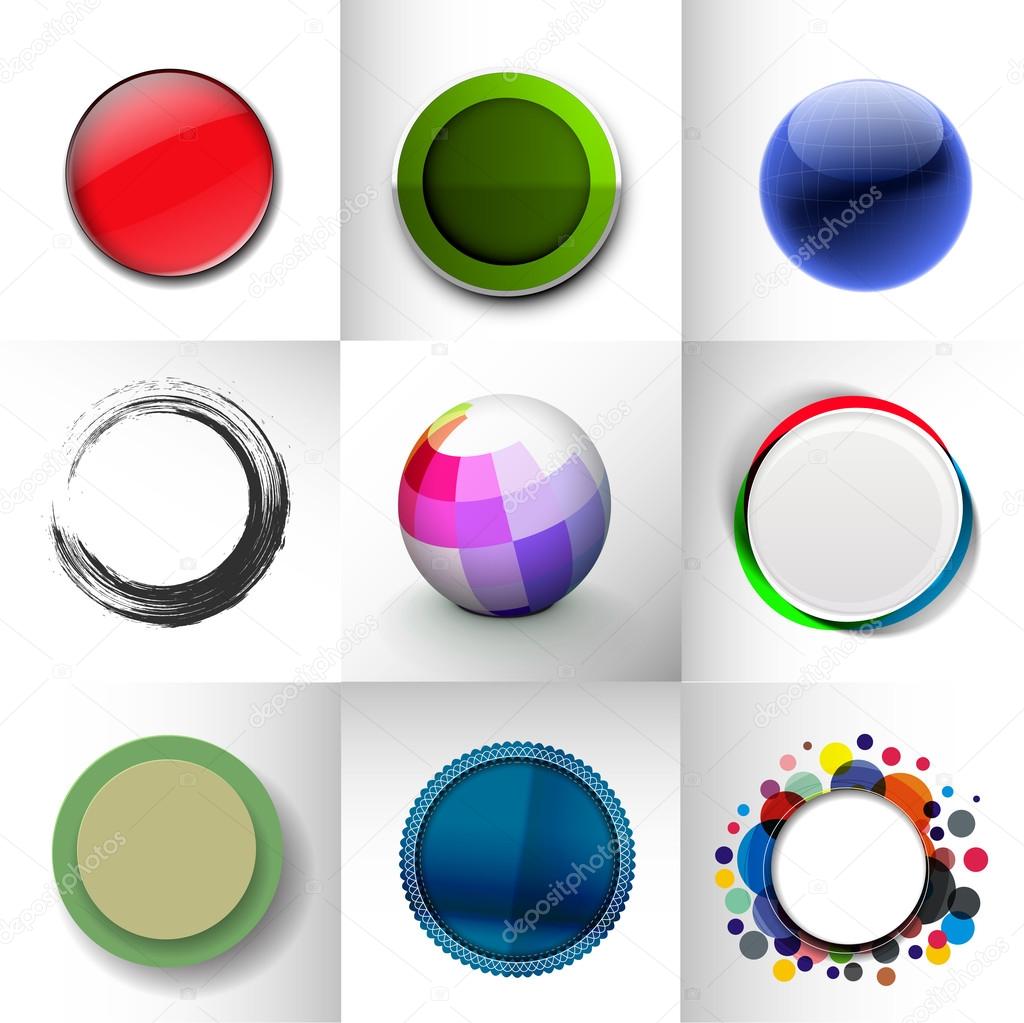 Circle Button Design Stock Vector Image by ©redshinestudio #76006549