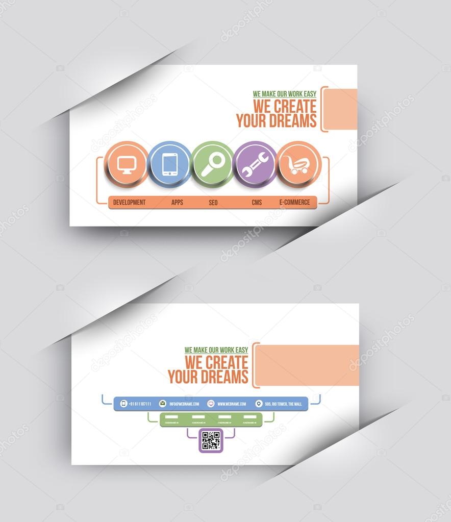 Tech Multipurpose Business Card Set Stock Vector by ©redshinestudio ...