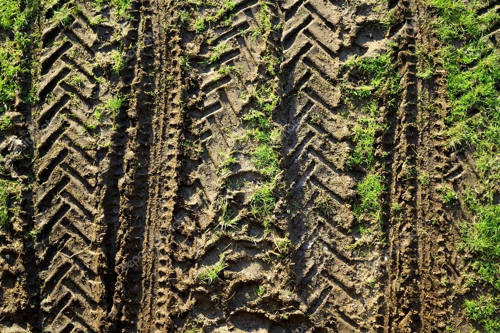 Tractor tyre track — Stock Photo © moonlight #96414092