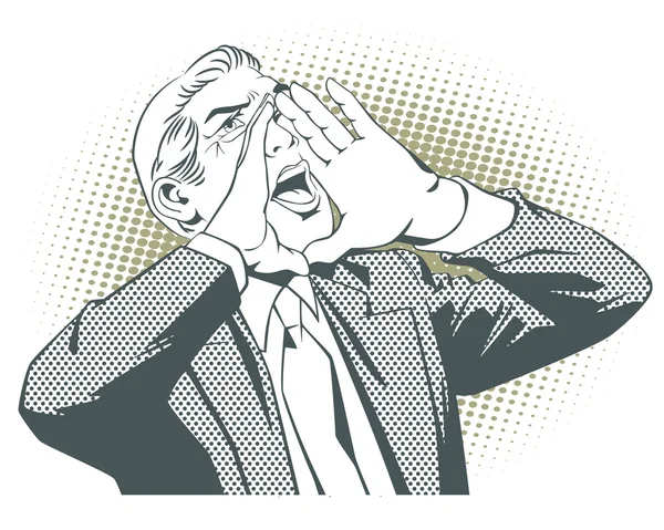 Krzyk człowieka Vector Art Stock Images | Depositphotos