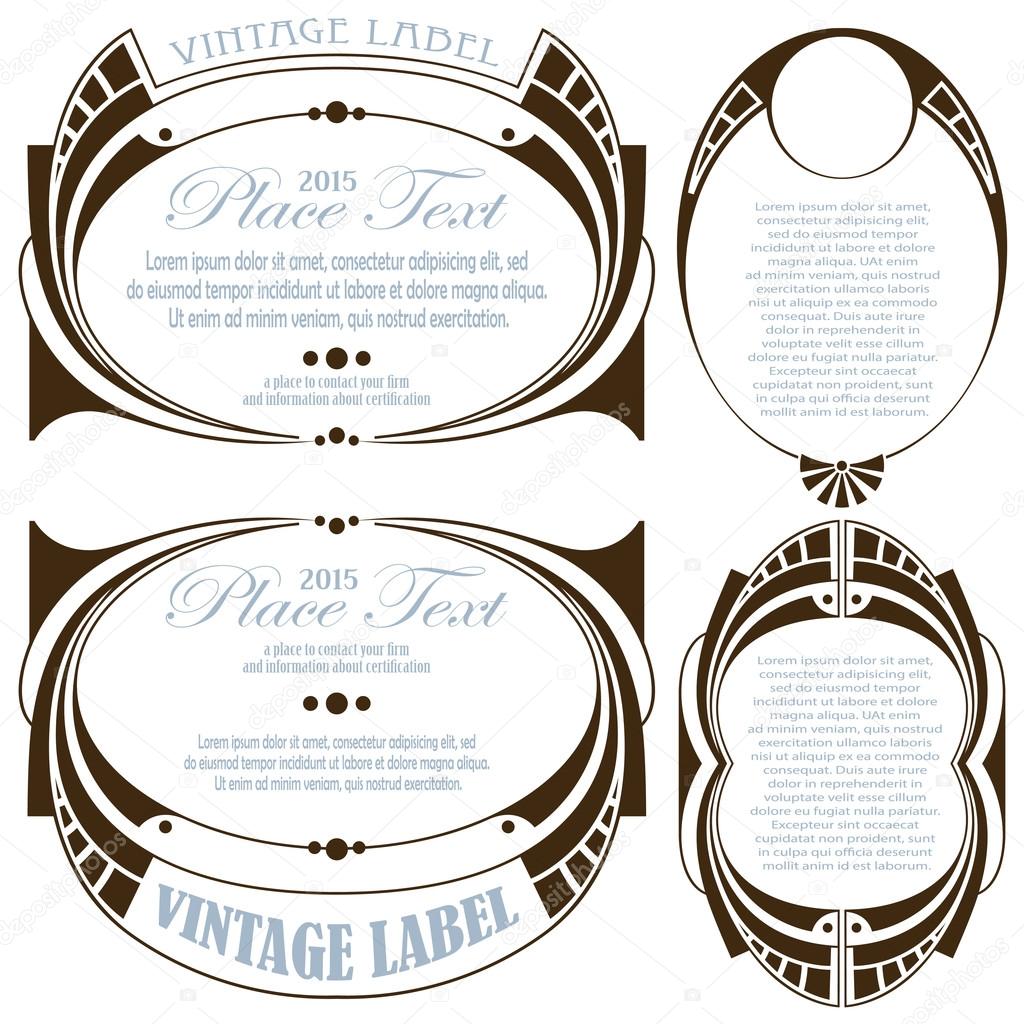 Vector abstract label from bound lines & shapes ⬇ Vector Image by ...