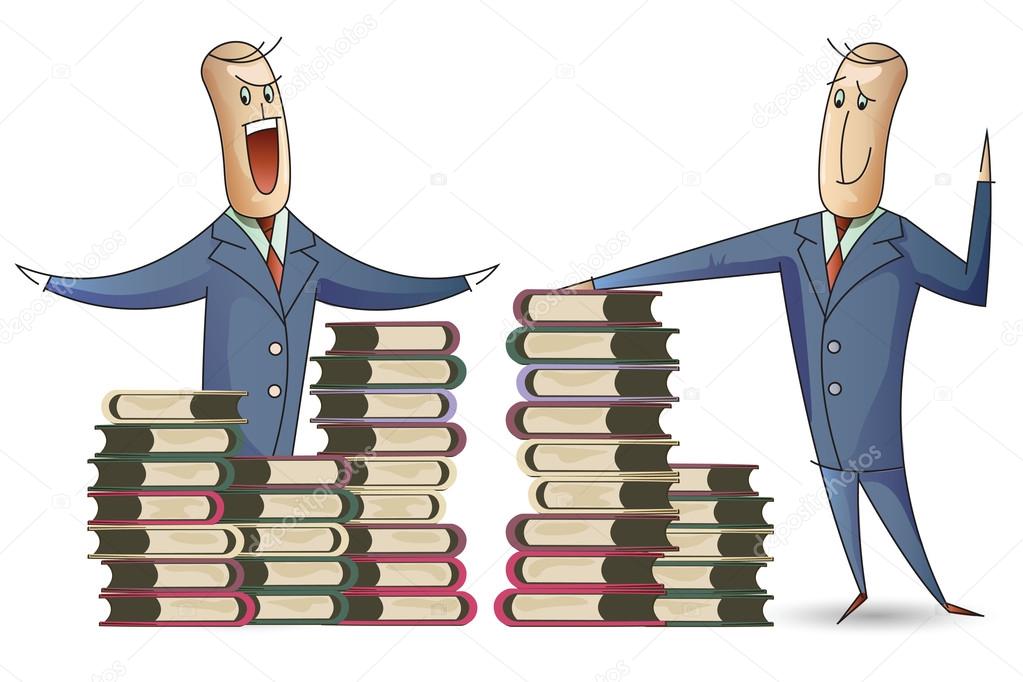 Stock illustration. A man named Bob and a stacks of books Stock Vector ...