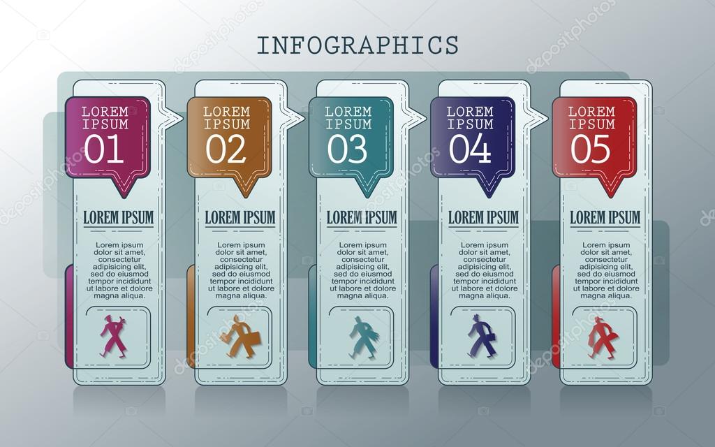 Vector infographics set. Outline. Collection of templates for cy Stock ...