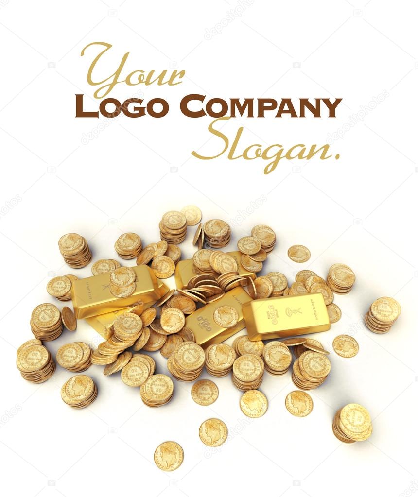 Treasure in gold slogan — Stock Photo © franckito #65900911