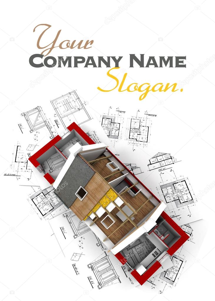 Vista aérea de una casa sin techo en los planos del arquitecto rojo 2024