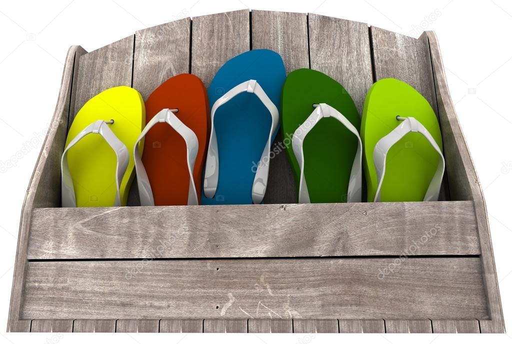 Box with flip-flops Stock Photo by ©franckito 65903453