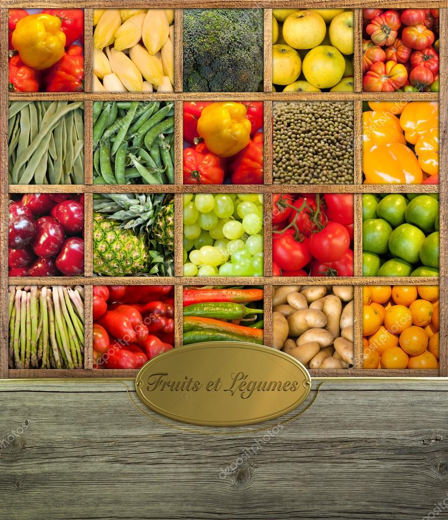 Fruits et legumes labeled Stock Photo by ©franckito 65905063