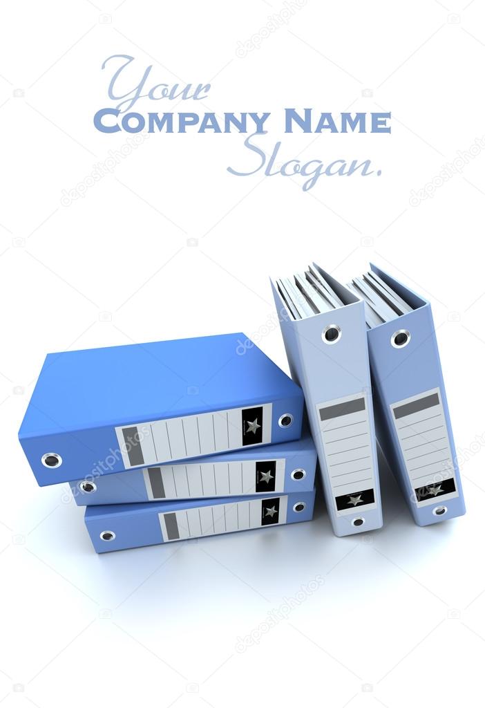 Frontal view of binders in blue — Stock Photo © franckito #65911275