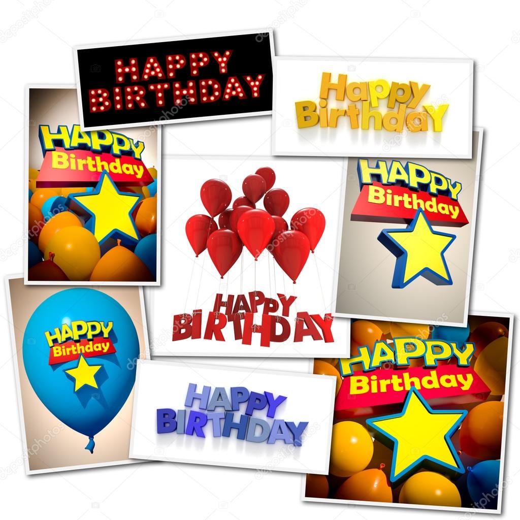 Happy Birthday collection Stock Photo by ©franckito 65912409