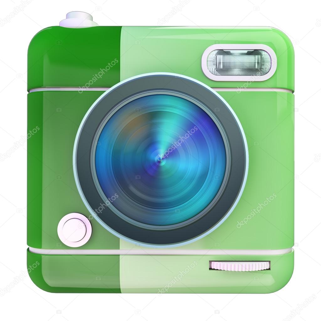 Camera icon green — Stock Photo © franckito #82456144