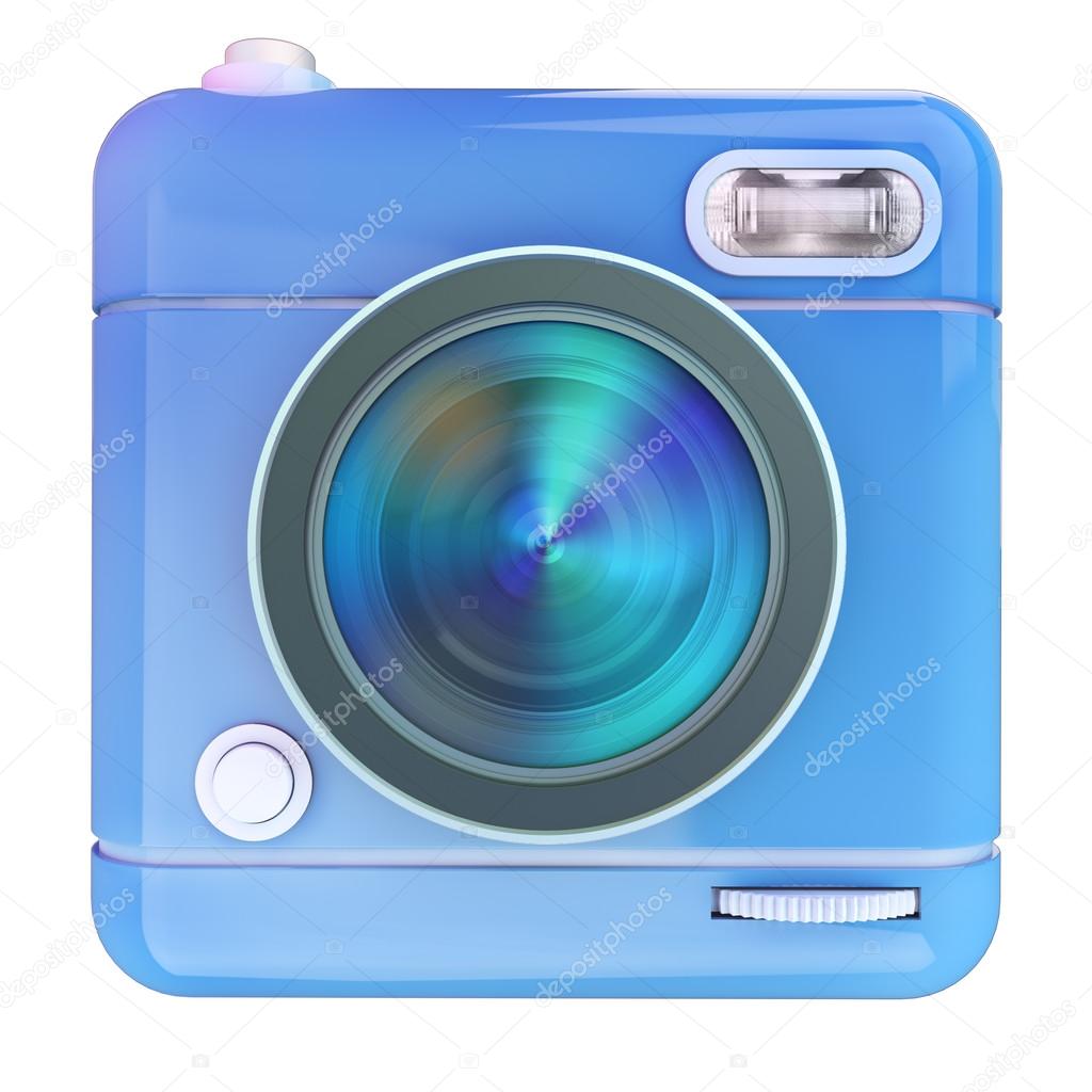 Camera icon blue — Stock Photo © franckito #97554728