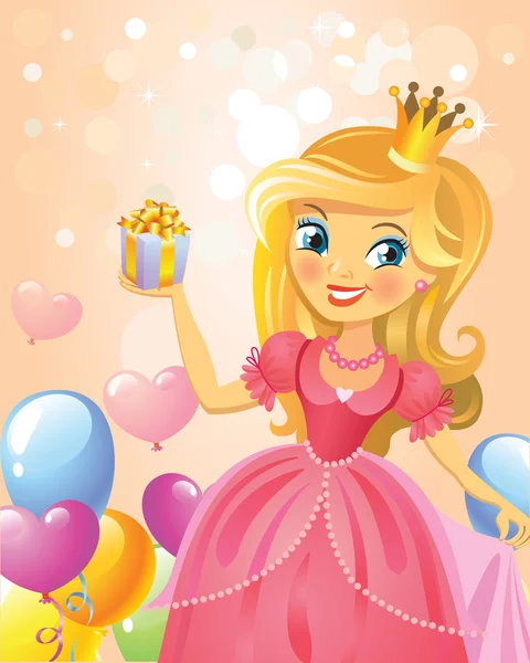 Happy Birthday, Princess, greeting card. ⬇ Vector Image by © azzzya ...