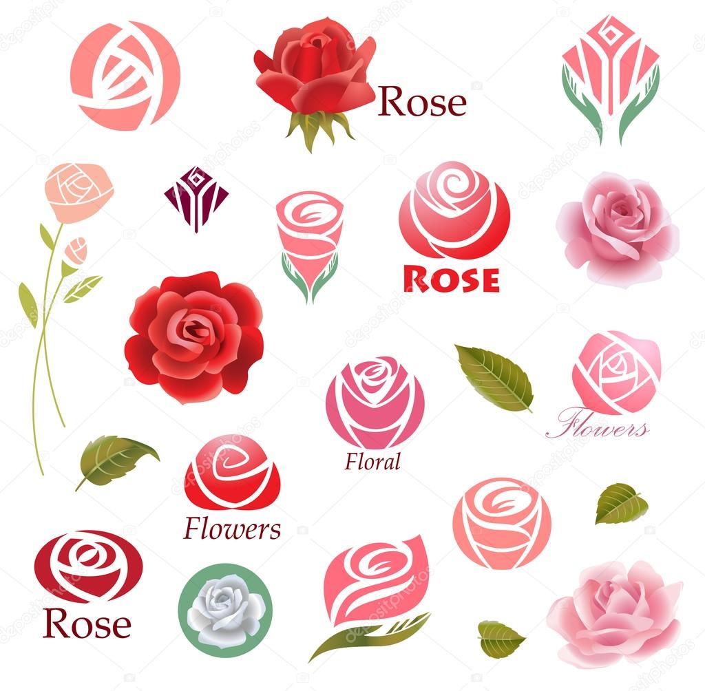 Roses design elements Stock Vector Image by ©azzzya #65168757