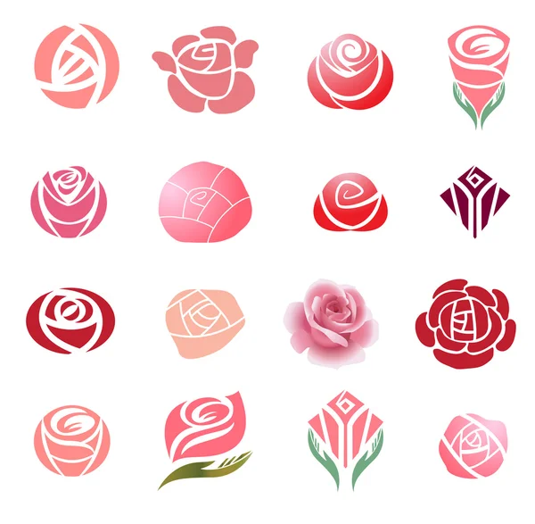 Roses design elements — Stock Vector © azzzya #81580658