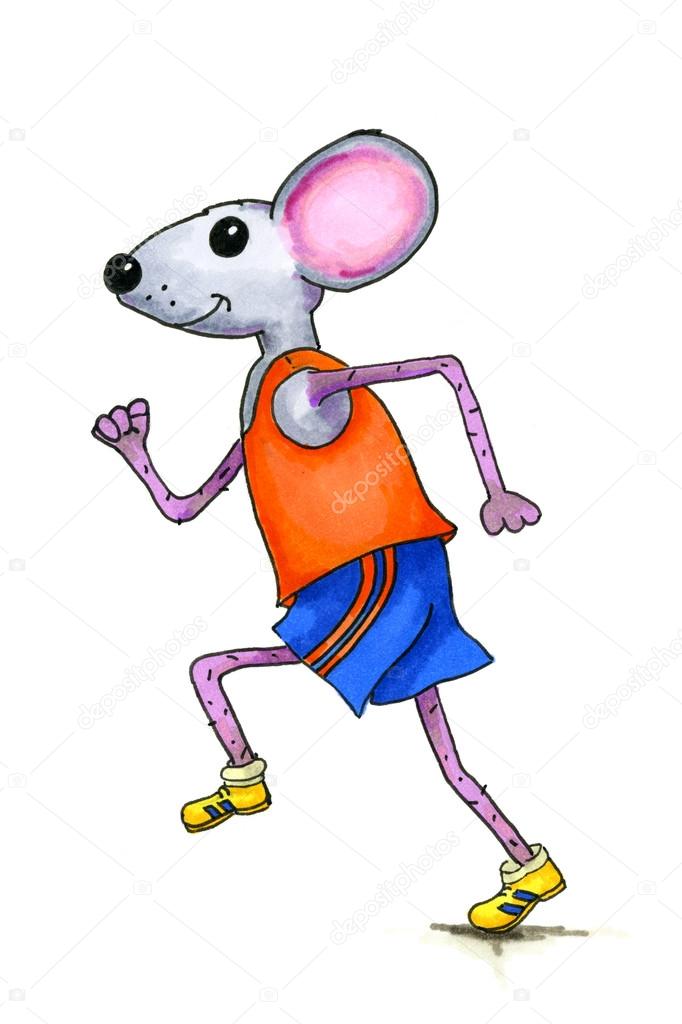 Illustration of Running mouse Stock Photo by ©ivonnewierink 87733026