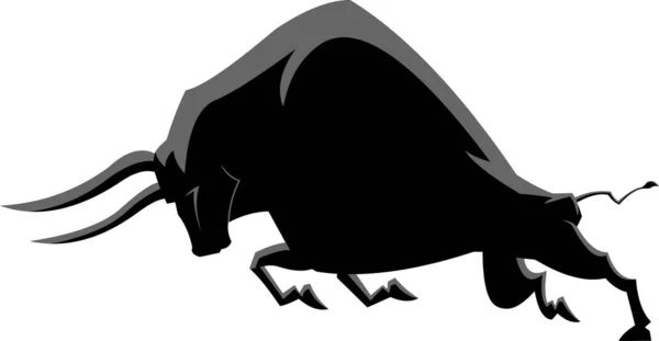 Červený Býk Neboli Silueta Lišky Symbol Roku 2021 Vektorové Ilustrace ...