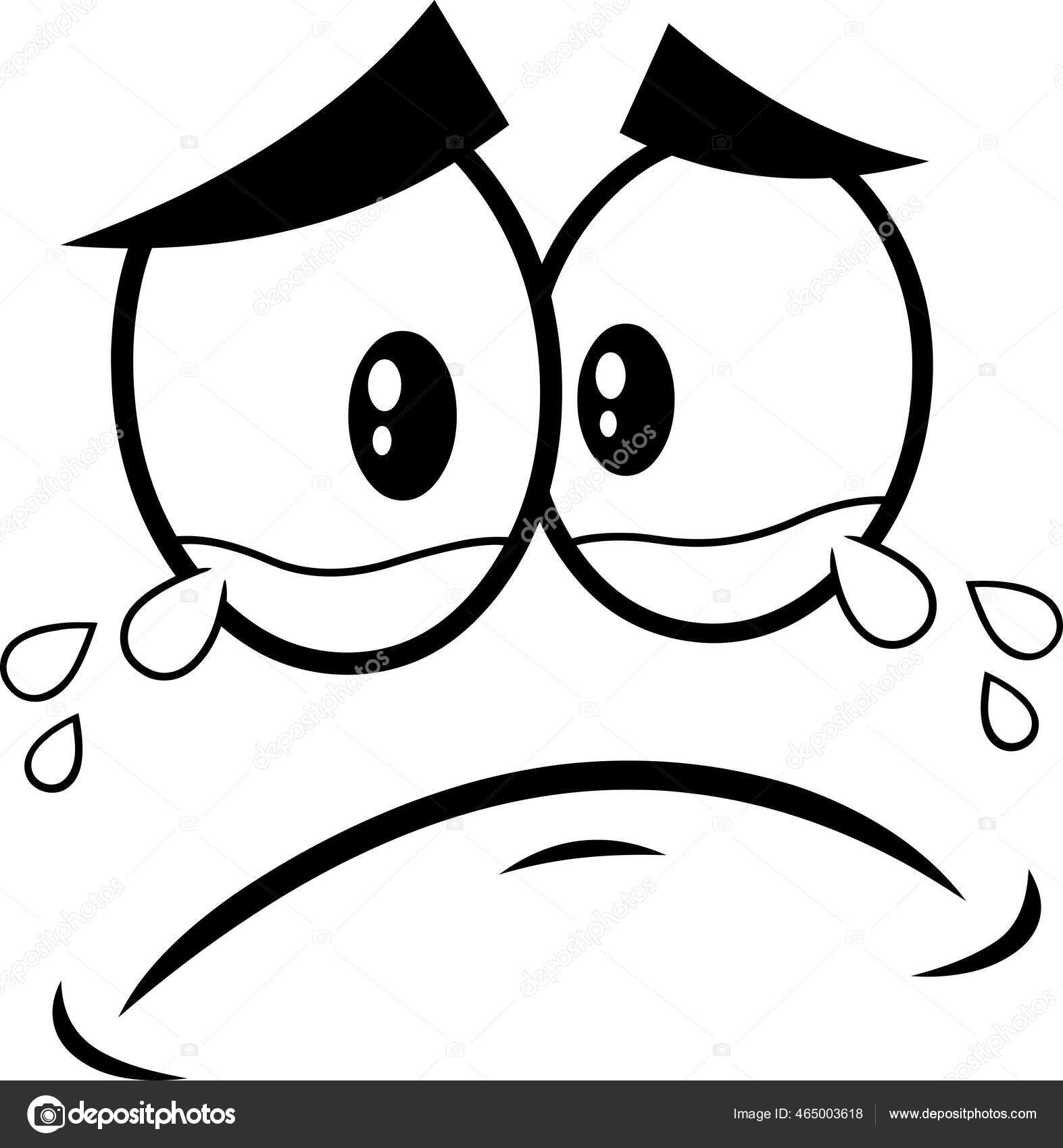 Vector Illustration Crying Cartoon Face Stock Vector by ©HitToon 465003618