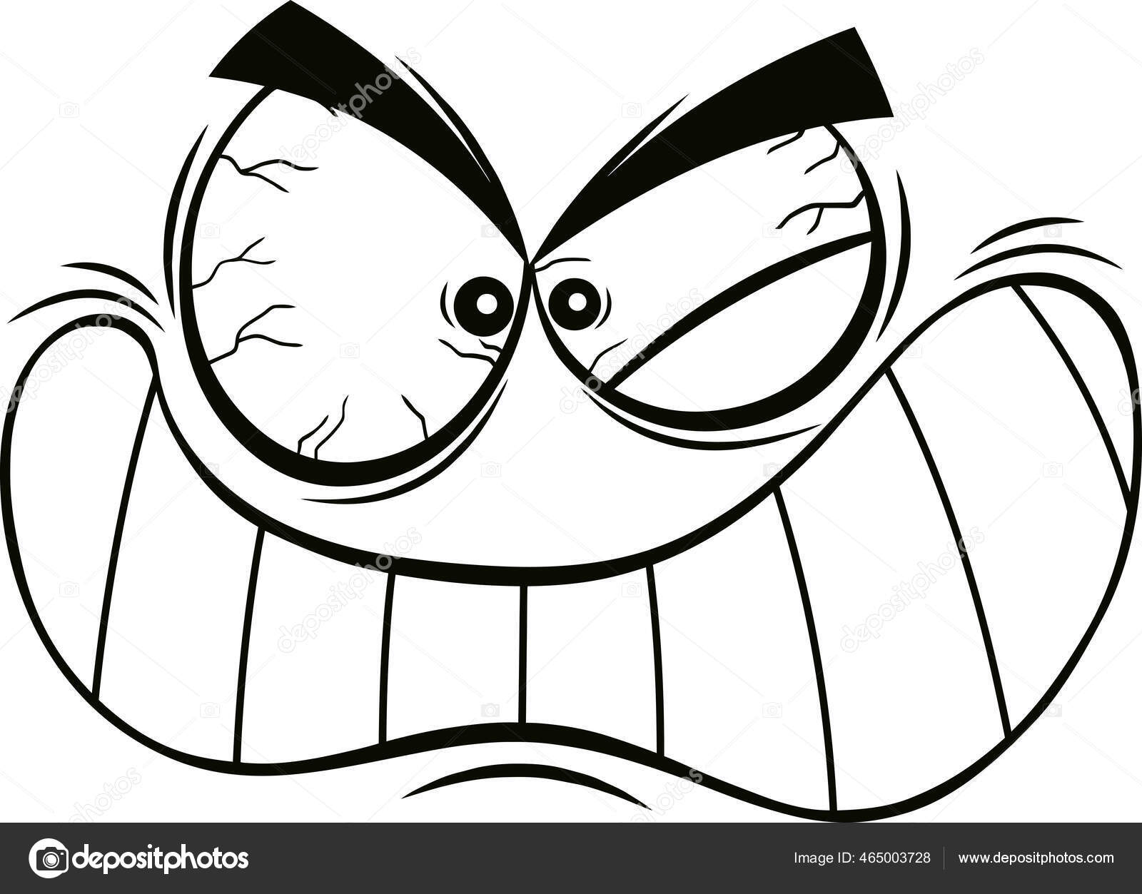 Vector Illustration Rage Cartoon Face Stock Vector by ©HitToon #465003728
