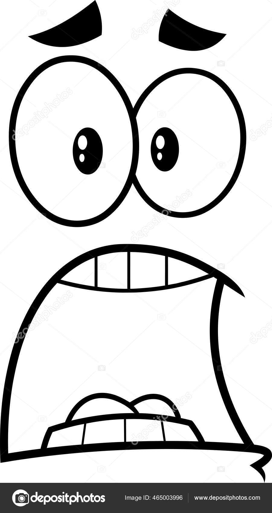 Vector Illustration Surprised Cartoon Face Stock Vector by ©HitToon ...