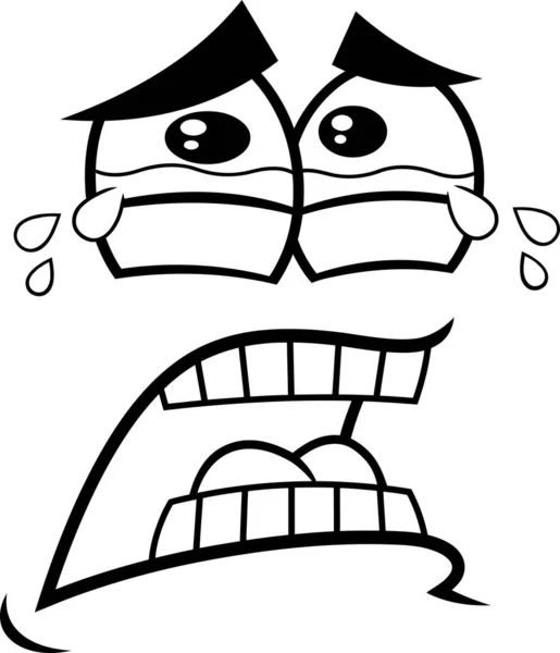 Crying Cartoon Face Stock Vector by ©HitToon 169469446