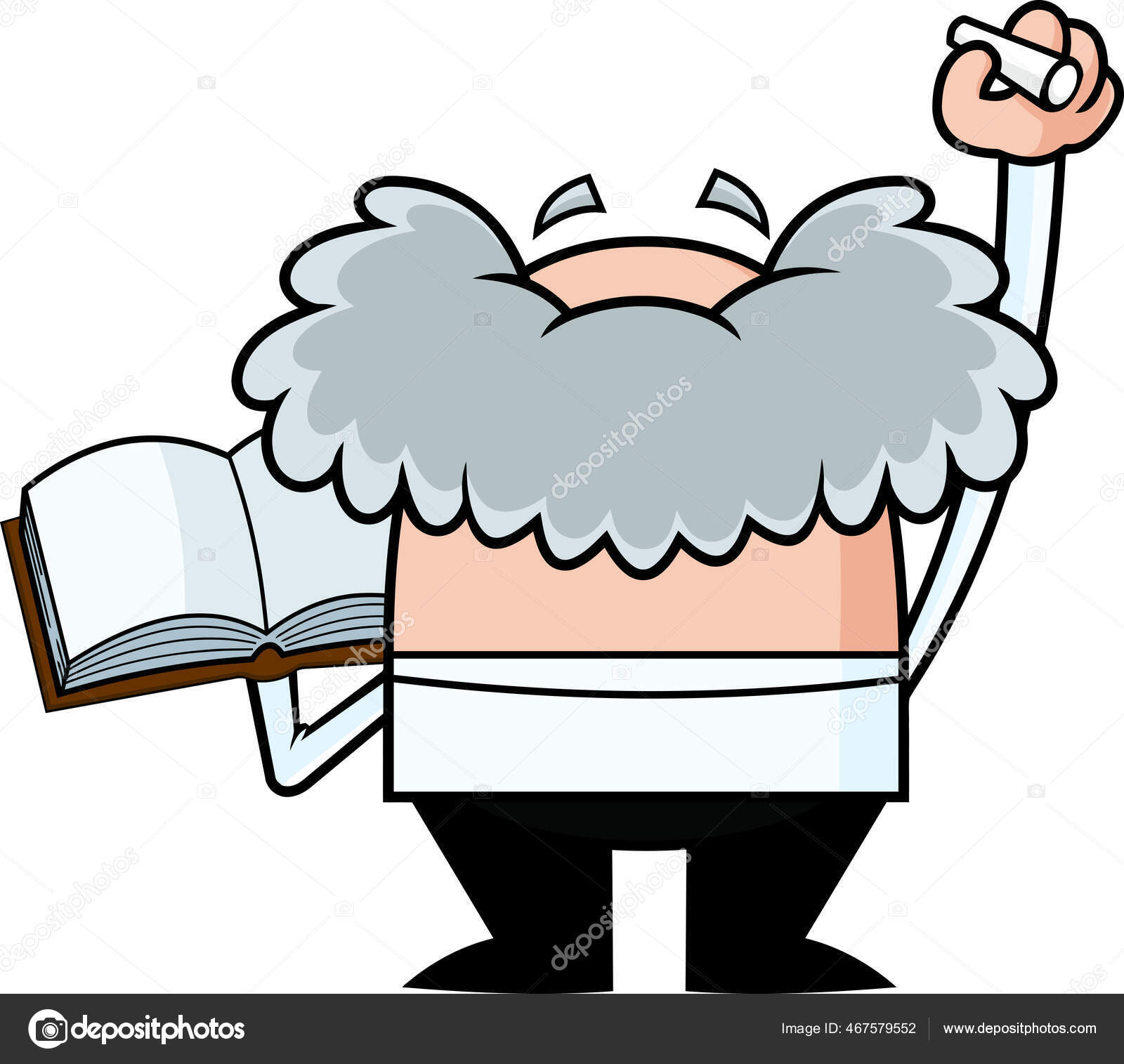 A Cartoon Person Writing A Book