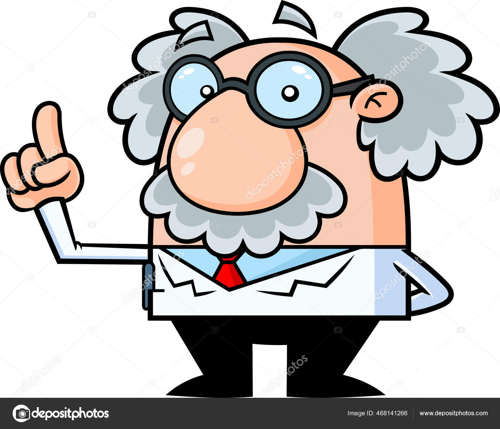 Professor Cartoon Character Doing Idea Gesture Vector Illustration ...
