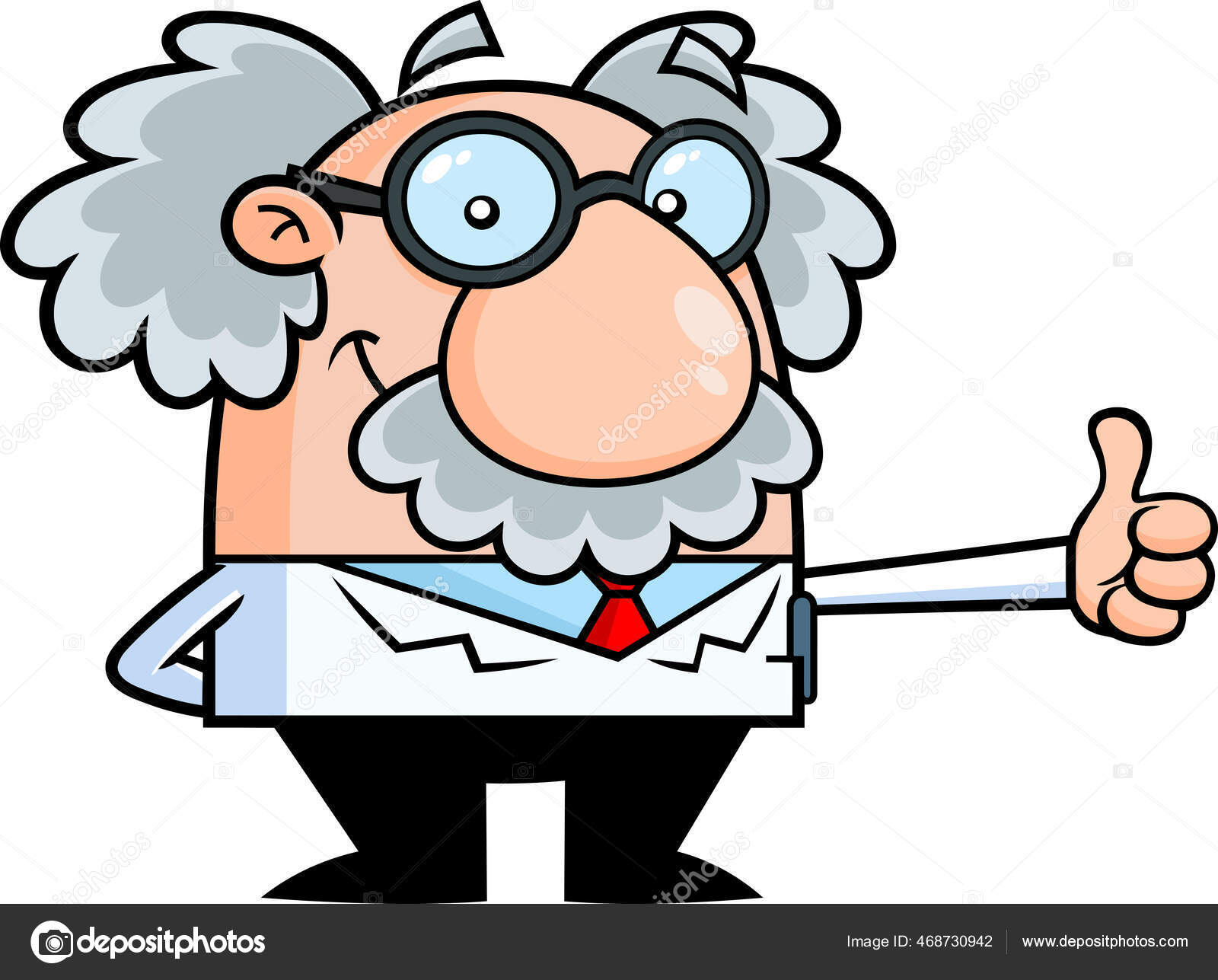 Professor Cartoon Character Doing Gesture Vector Illustration Stock ...