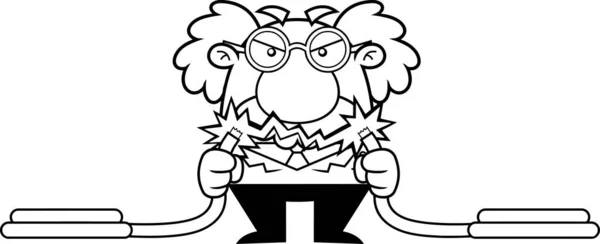 Vector Illustration Cartoon Professor Connecting Wires Stock Vector ...