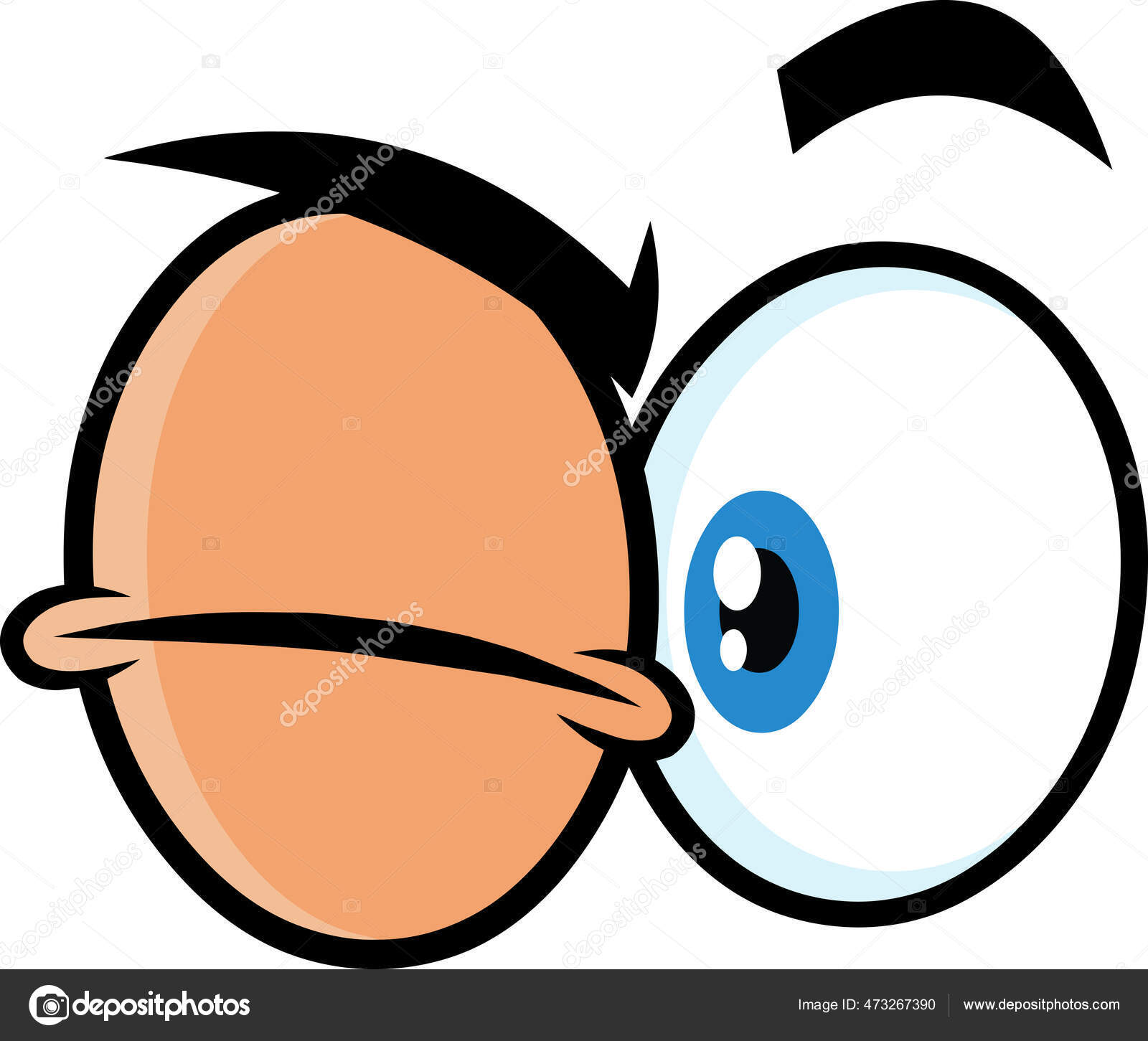 Ilustración Vectorial Ojos Dibujos Animados Vector de stock #473267390 ...