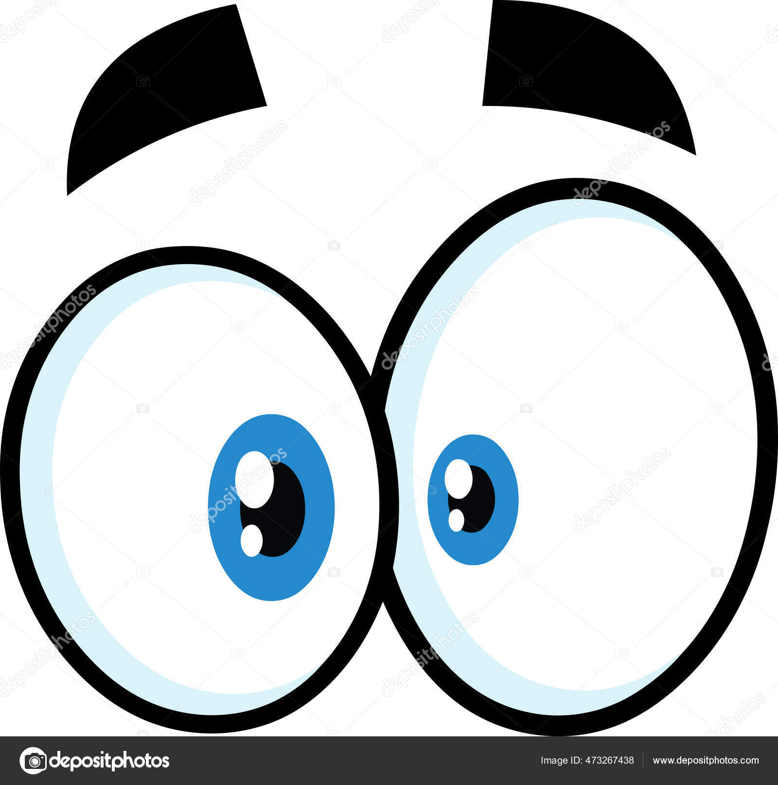 Ilustración Vectorial Ojos Dibujos Animados Vector de stock por ...