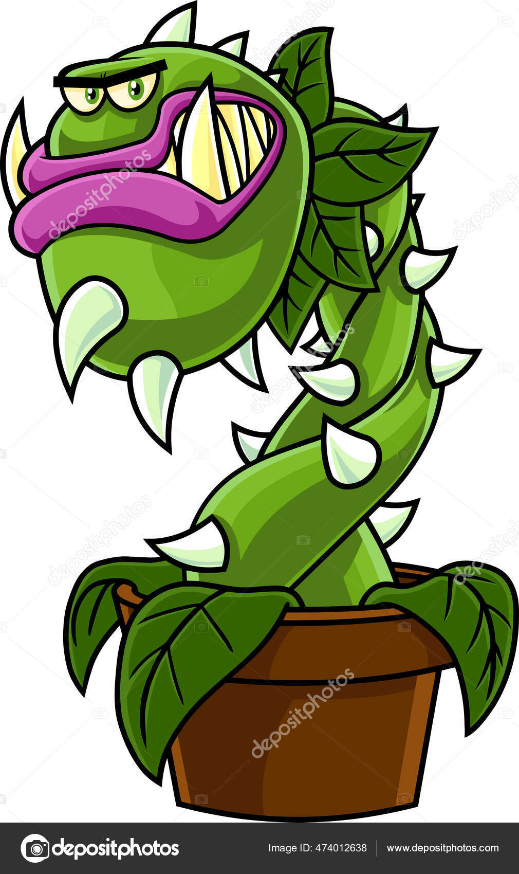 Vector Illustration Cartoon Monster Flower Stock Vector by ©HitToon ...