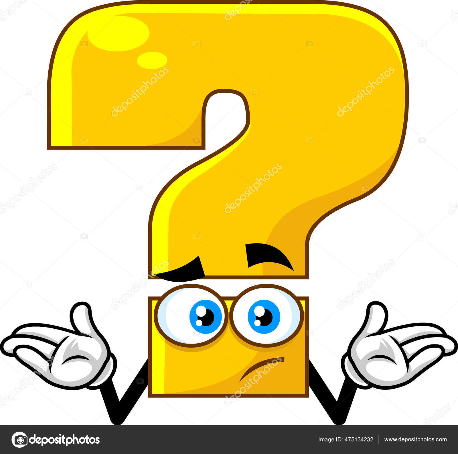 Cute Question Mark Cartoon