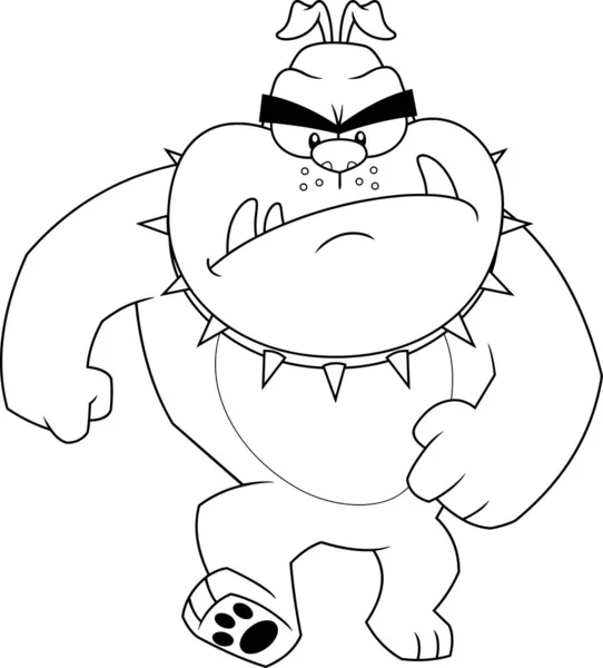 Bulldog Cartoon Mascot Characters Vector Hand Drawn Collection Set ...