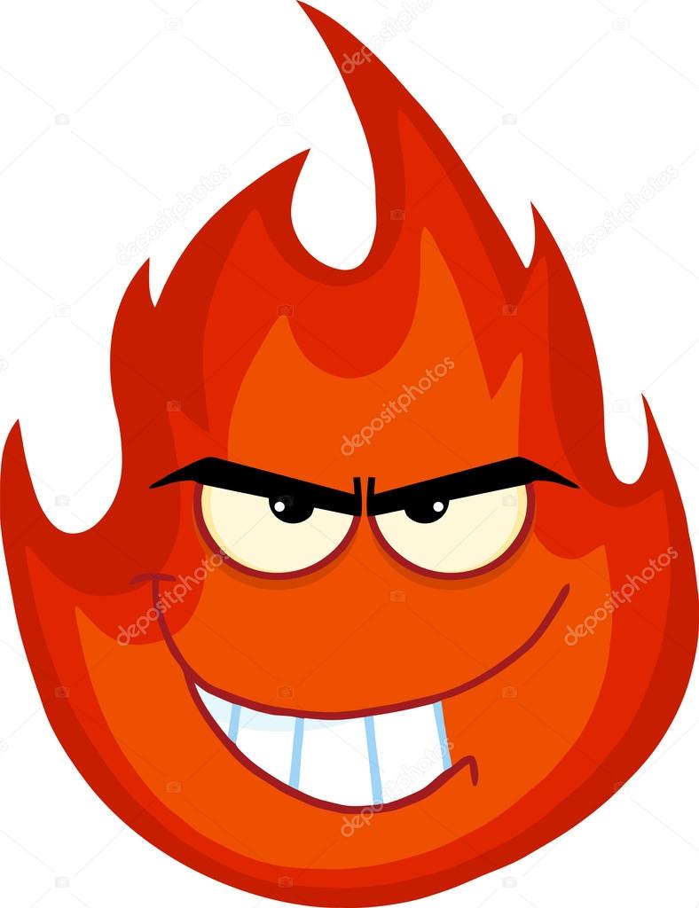 Evil Fire Cartoon Character — Stock Photo © HitToon #54017527