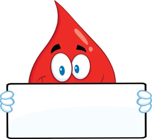 Caractère Bande Dessinée Goutte Sang Rouge Illustration Vectorielle ...