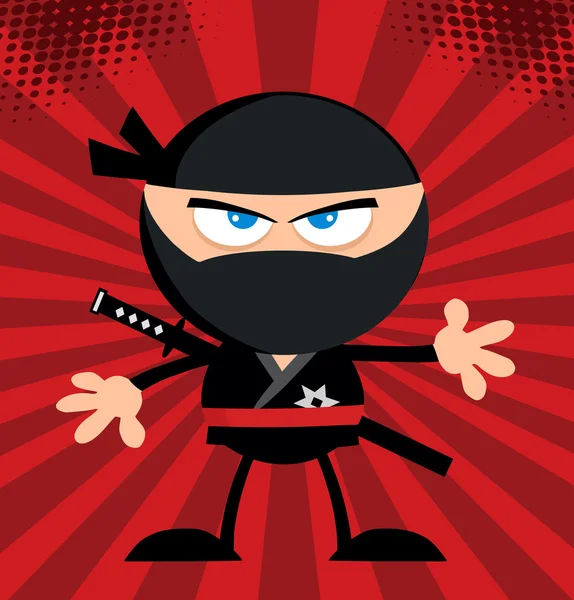 Angry Ninja Warrior Jumping Stock Vector Image by ©HitToon #61084077