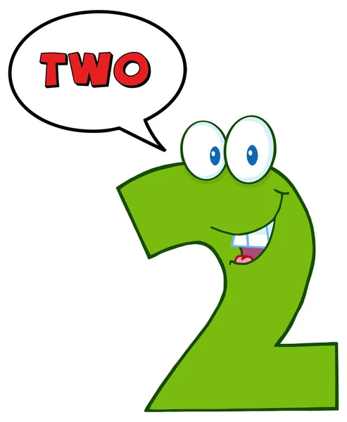 Number Two Character Saying Two — Stock Photo © HitToon #4727380
