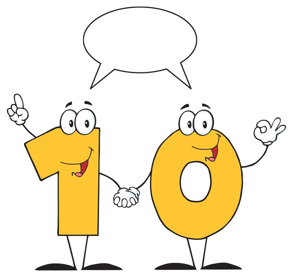 Number Ten Cartoon Character Stock Vector by ©HitToon 61083537