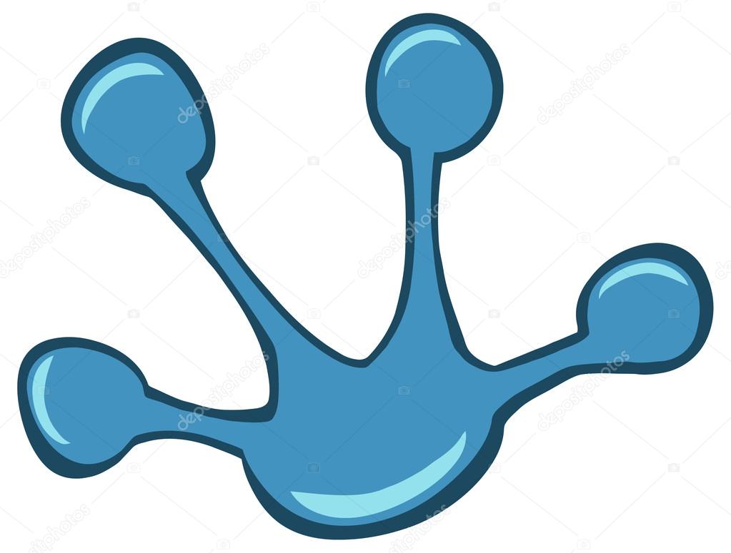 Blue Frog Print Stock Vector by ©HitToon 61064003