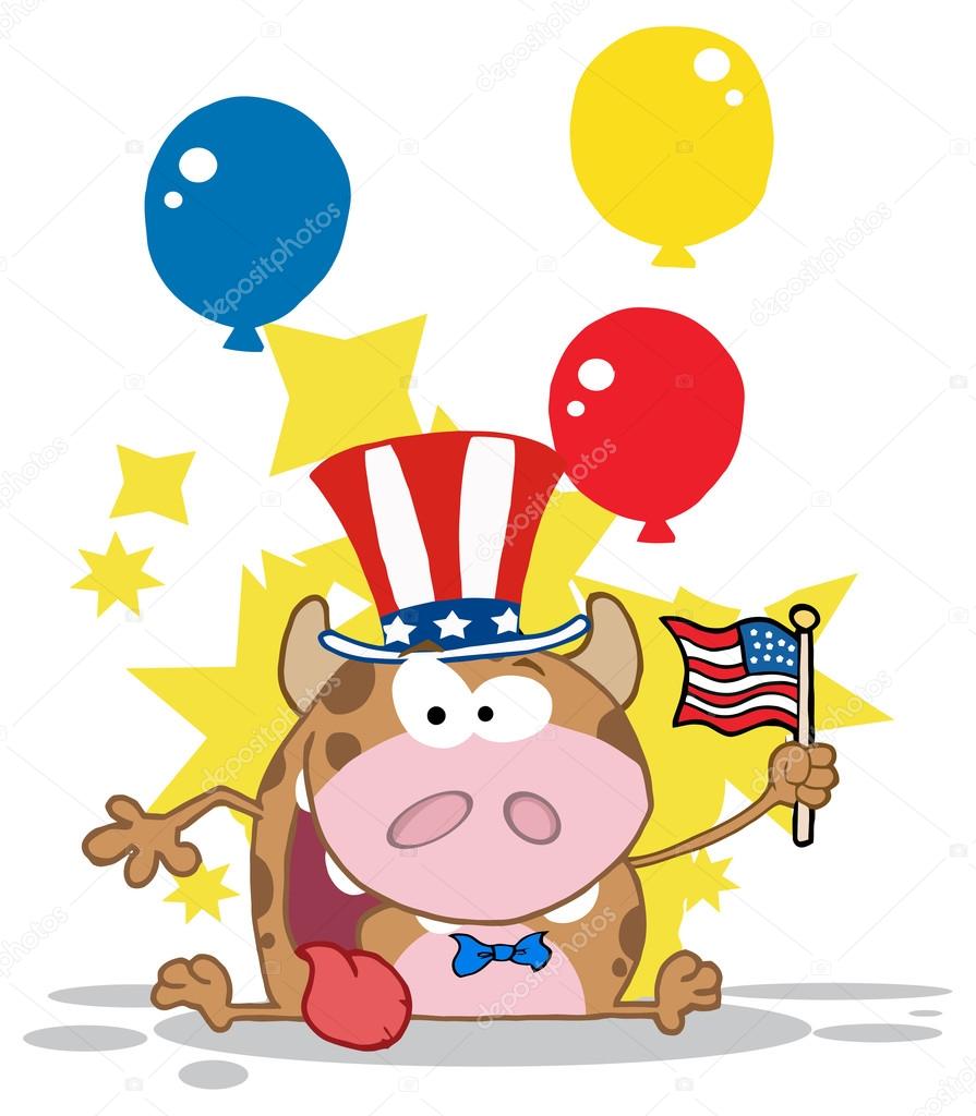 Carácter de vaca de dibujos animados Vector de stock por ©HitToon 61067479