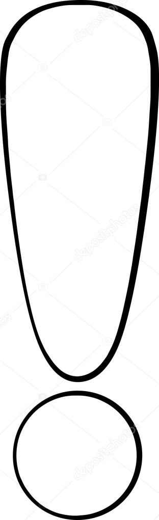 White Exclamation Mark Stock Vector by ©HitToon 61069161