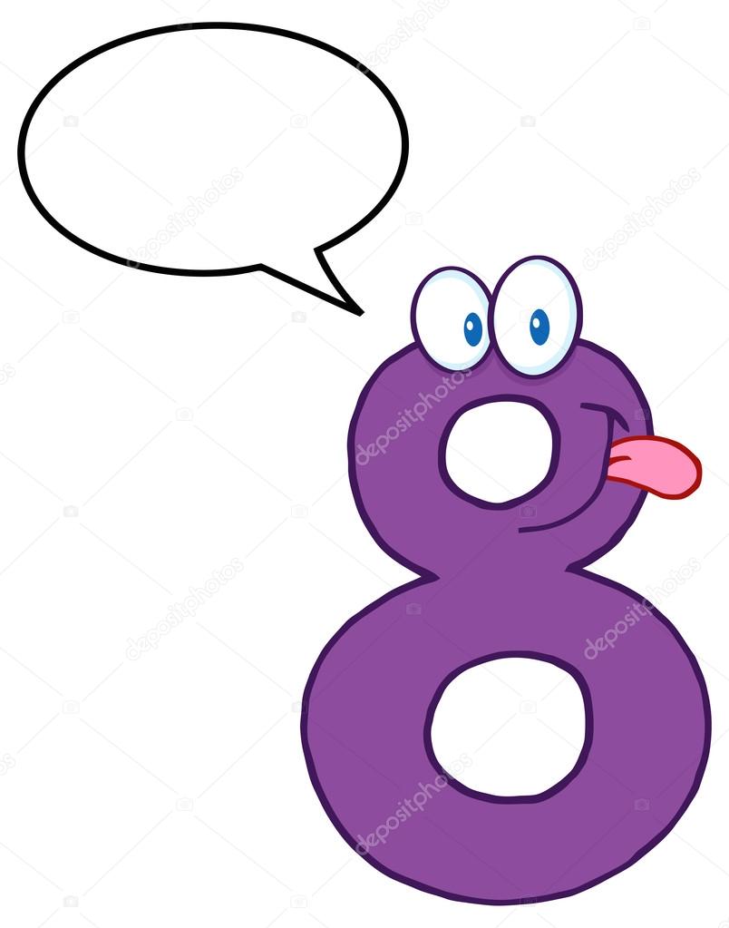 Number Eight Cartoon Character Stock Illustration by ©HitToon #61069873