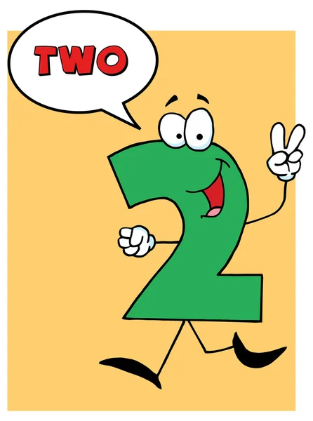 Number Two Character Saying Two — Stock Photo © HitToon #4727380