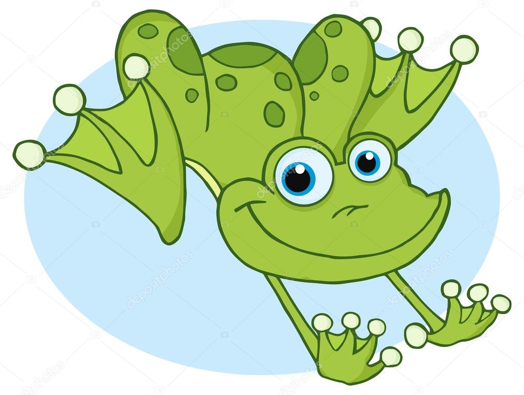 Green Hopping Frog Stock Vector Image by ©HitToon #61070281